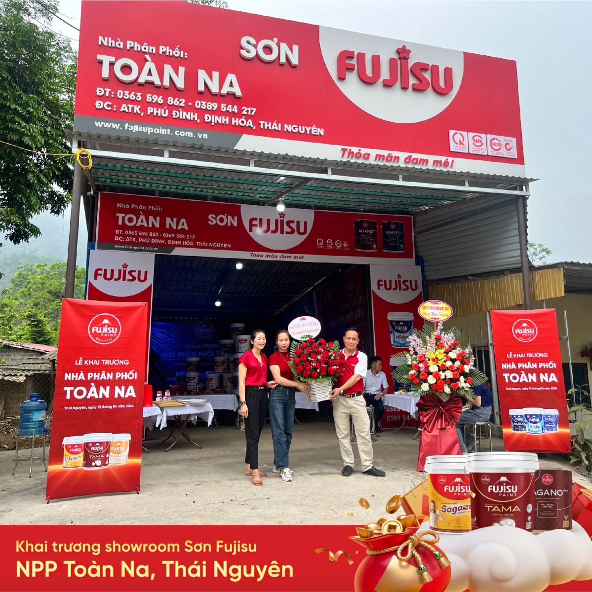 TƯNG BỪNG KHAI TRƯƠNG SHOWROOM SƠN FUJISU - NHÀ PHÂN PHỐI TOÀN NA THÁI ...